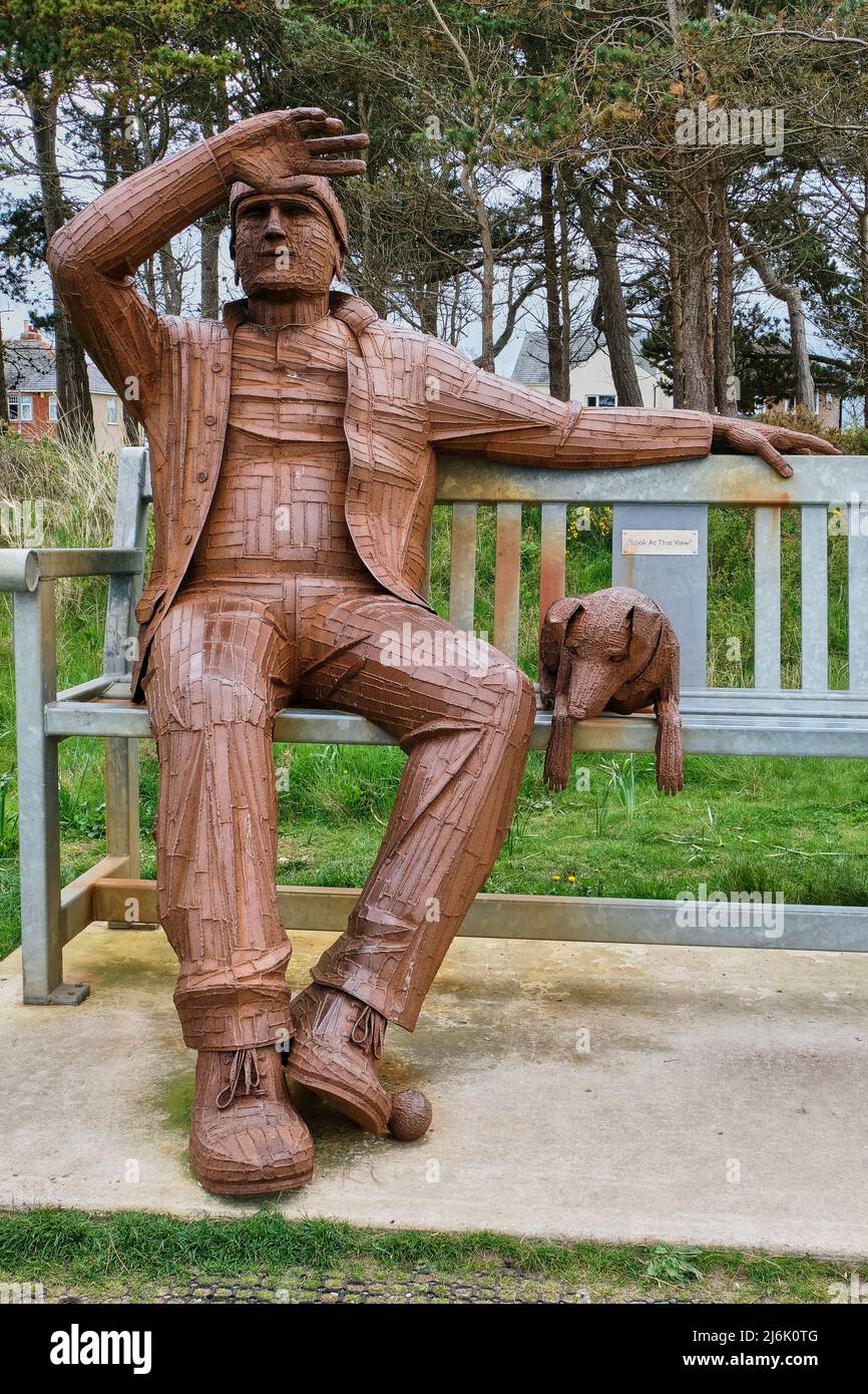 "Big Fella" sculpture on Silloth Green, Silloth, Cumbria Stock Photo ...