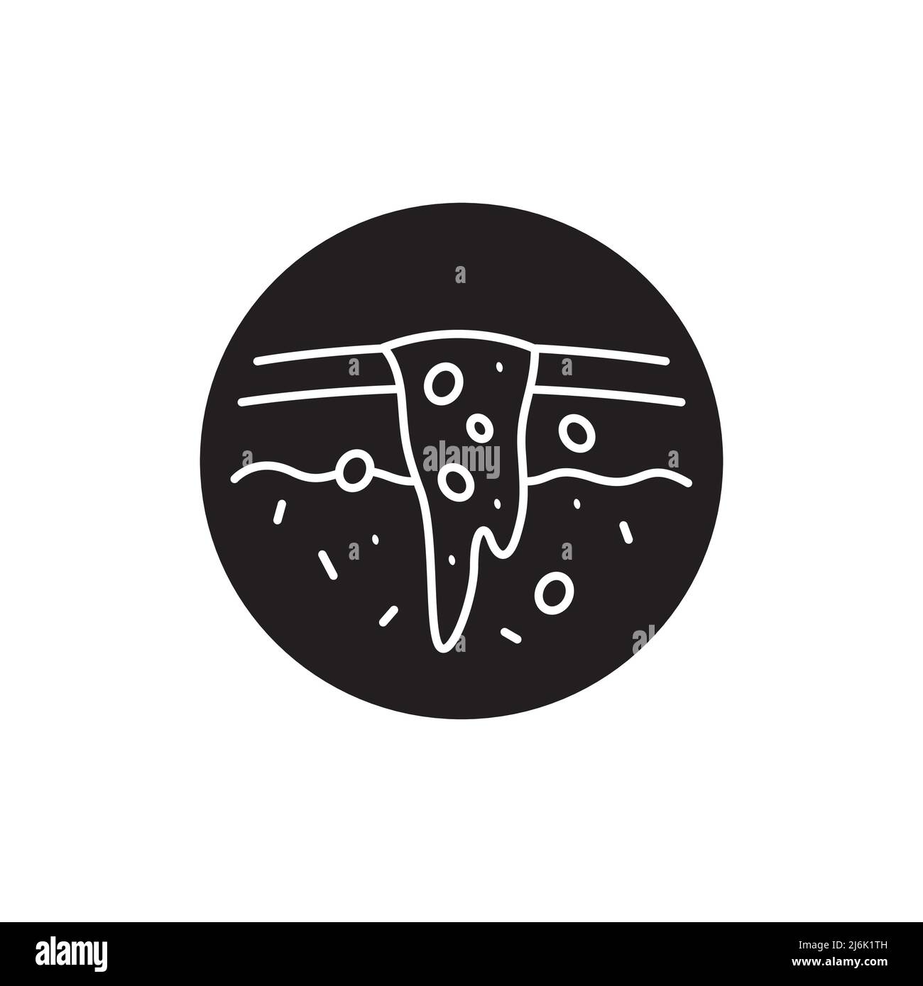 Nodular Color Line Icon Dermatology Disease Isolated Vector Element
