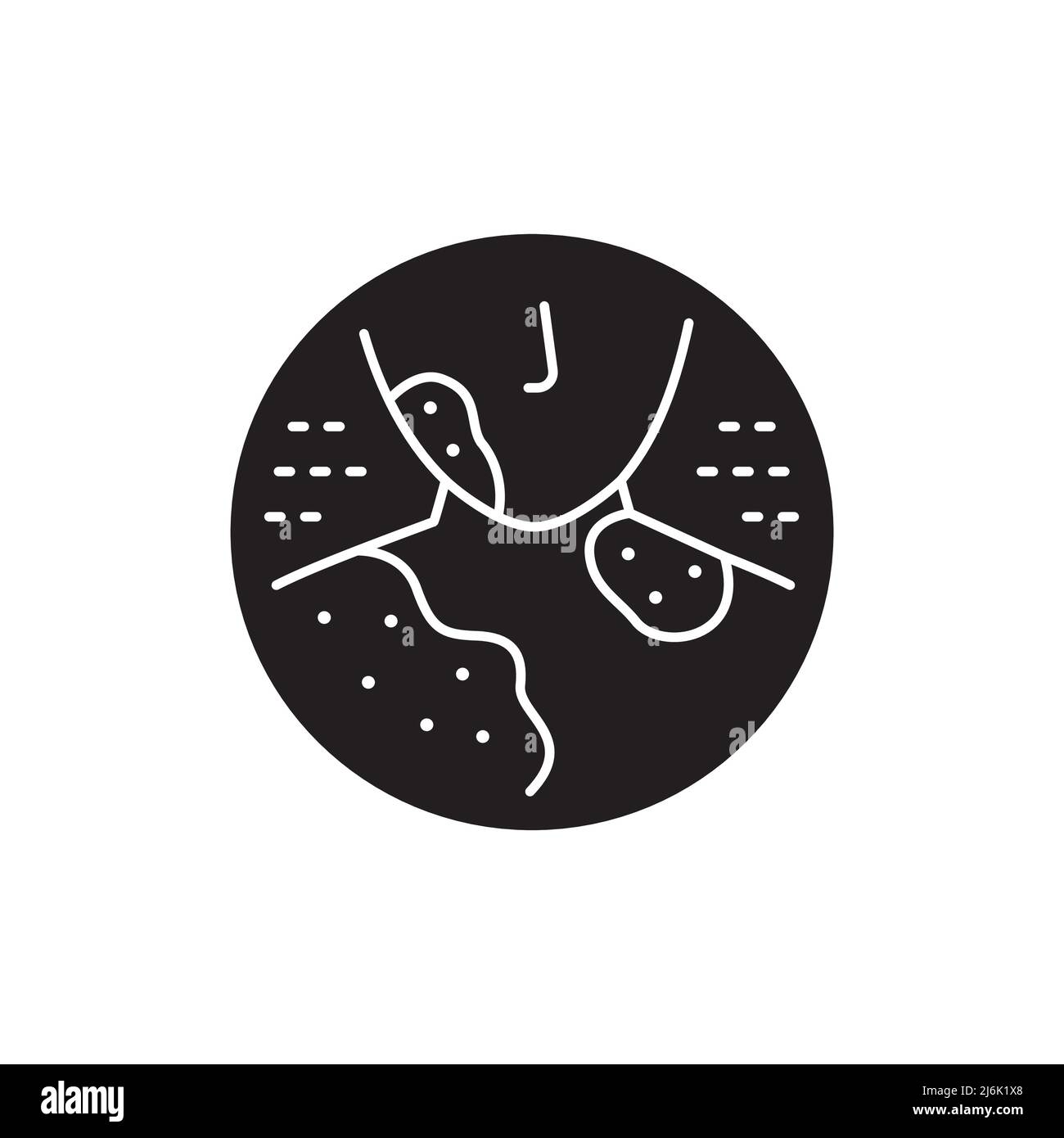 Psoriasis Color Line Icon Dermatology Disease Isolated Vector Element Outline Pictogram For