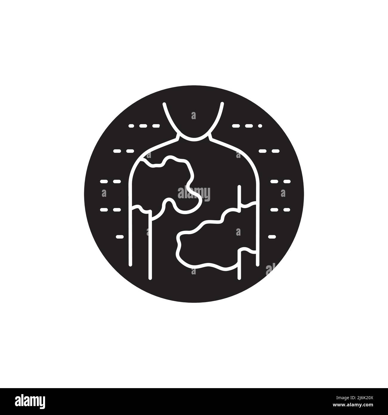 Urticaria color line icon. Dermatology disease. Isolated vector element ...