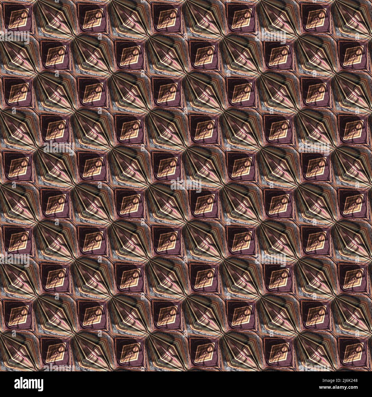 Earthy colours Victorian antique geometric seamless pattern in ...