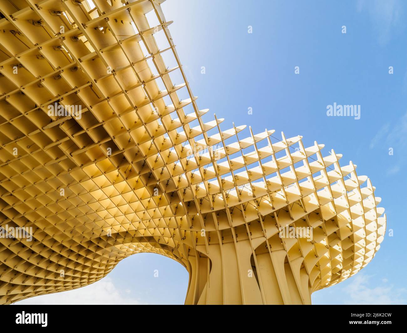 Detail of the wooden structure of the Metropol Parasol, also known as ...