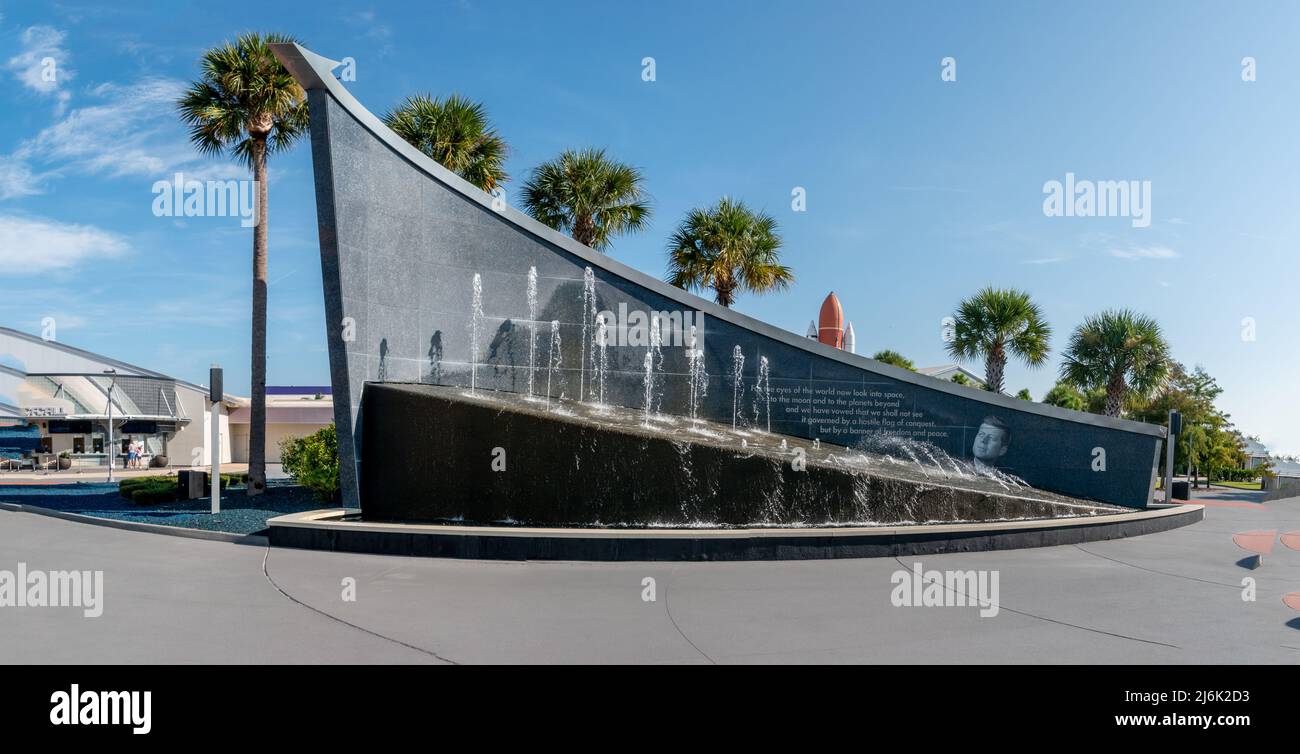 Cape Canaveral, FL - Sep 10 2021: The Sign and Front Billboard for the ...
