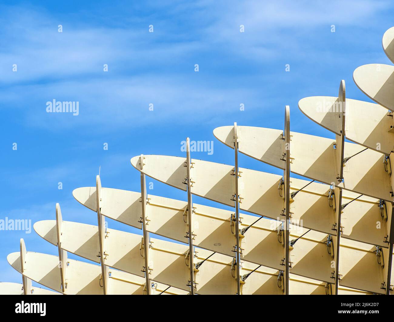 Detail of the wooden structure of the Metropol Parasol, also known as ...