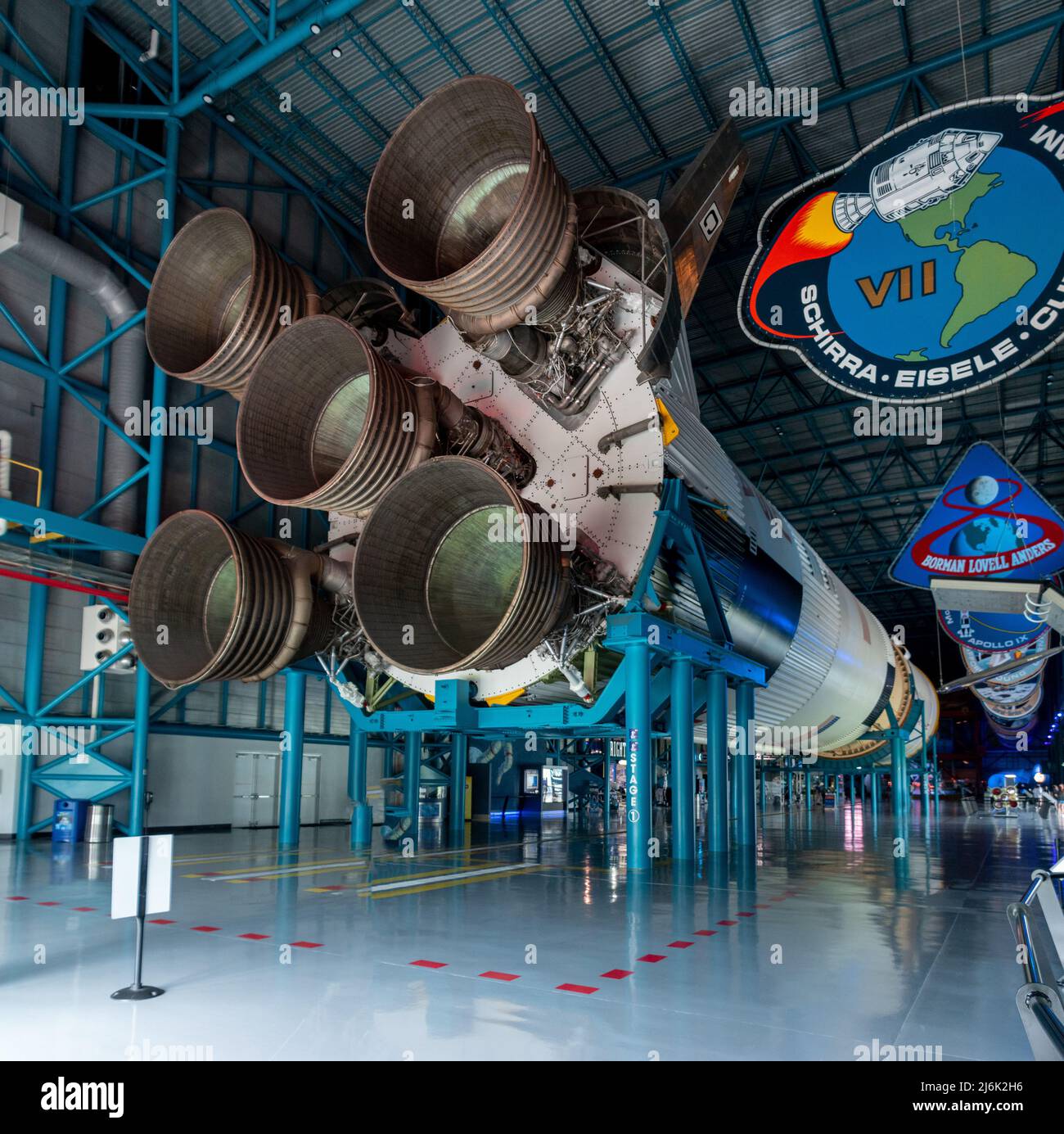 Cape Canaveral, FL - Sep 10 2021: The rocket boosters from the massive ...