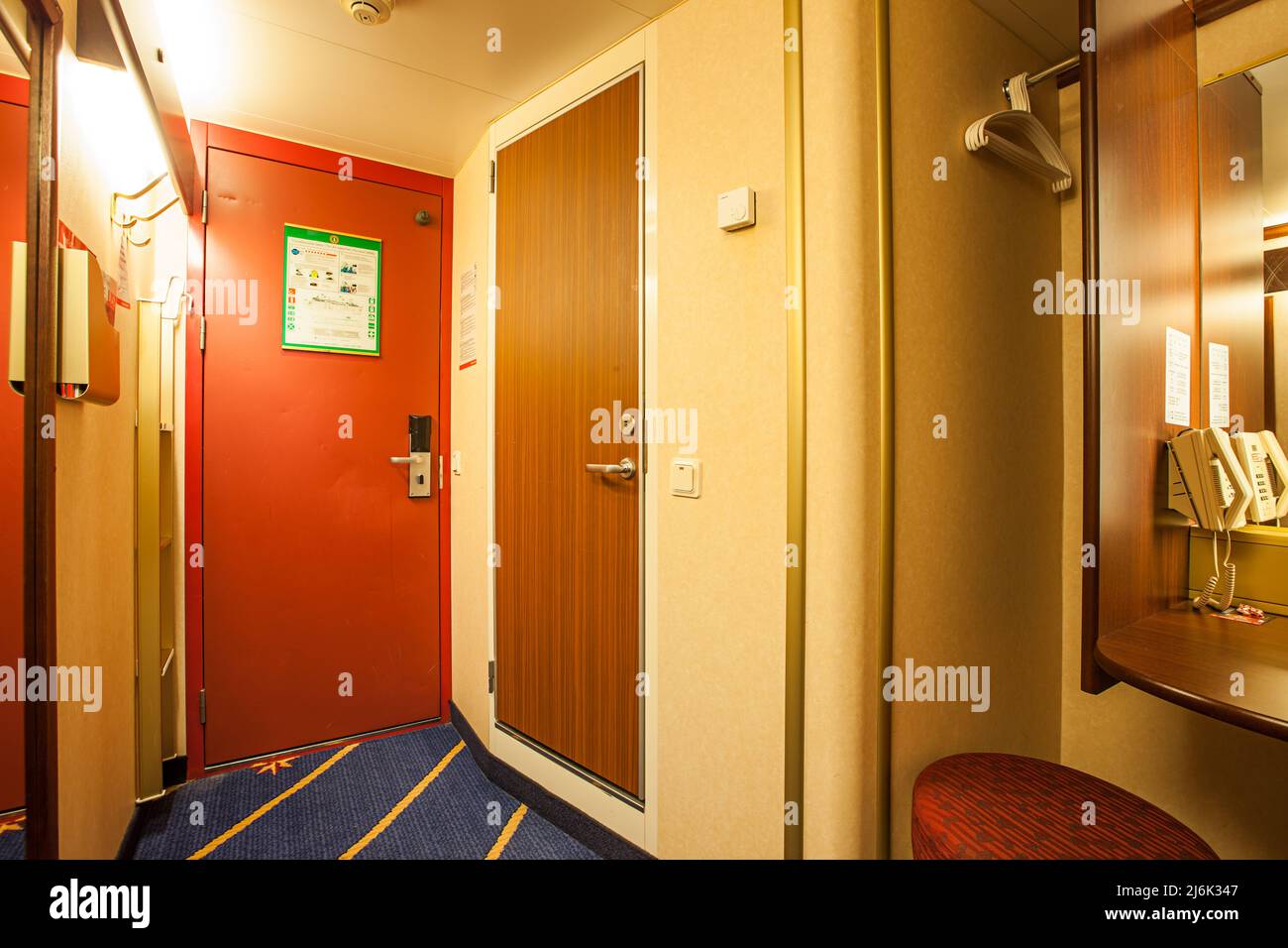 Small cabin inside the Stockholm Helsinki Ferry Stock Photo - Alamy