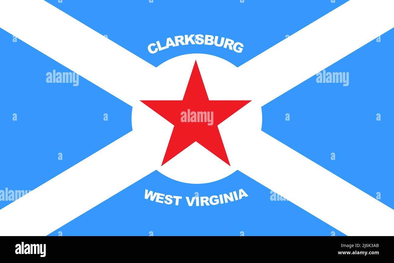 The flag of the city of Clarksburg West Virginia USA Stock Photo - Alamy