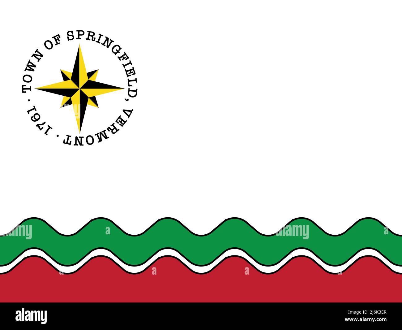 The flag of the city of Springfield Vermont USA Stock Photo - Alamy