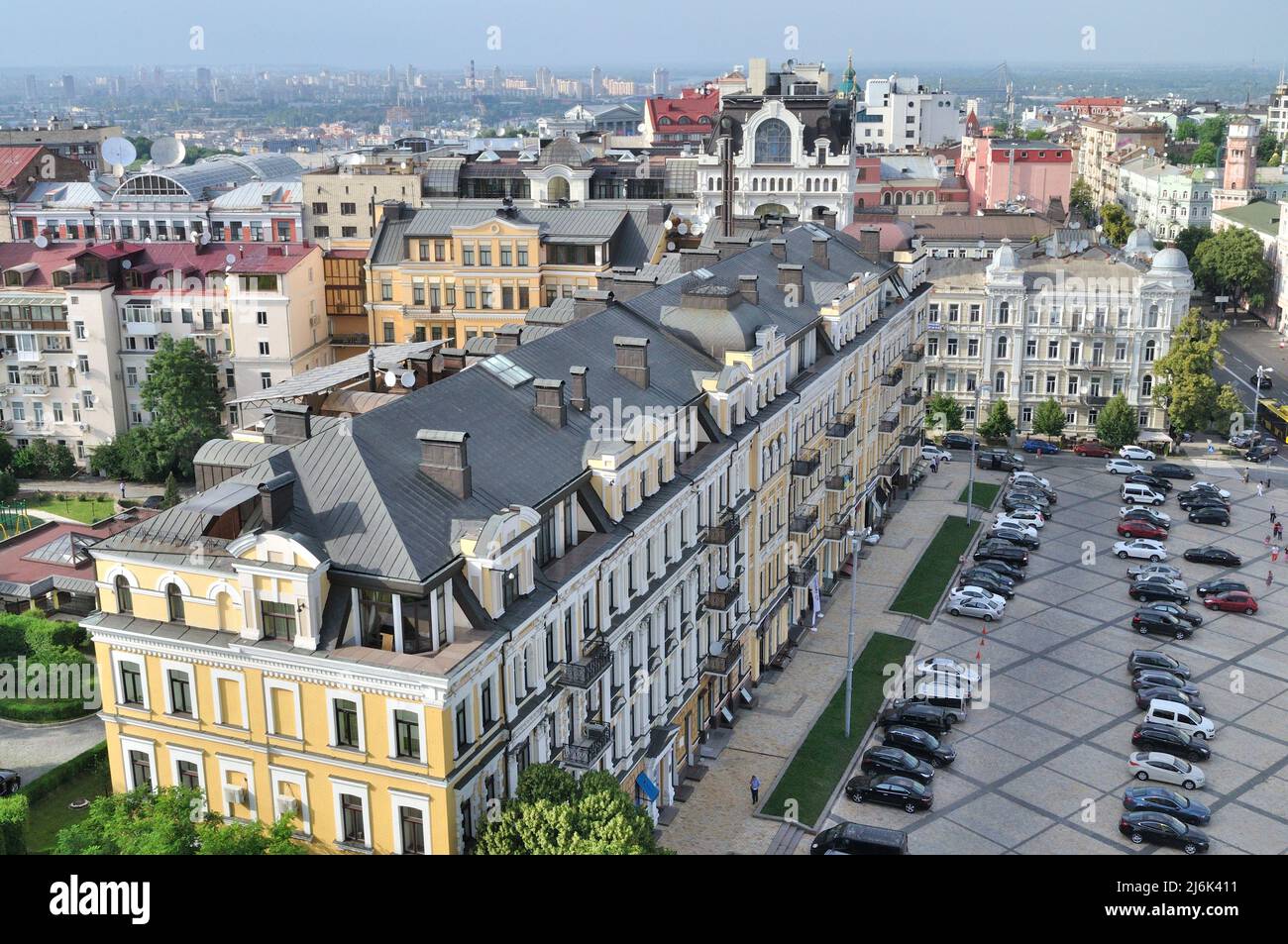 Top view of buildings at Sofia Square - Kiev, Ukraine Stock Photo - Alamy