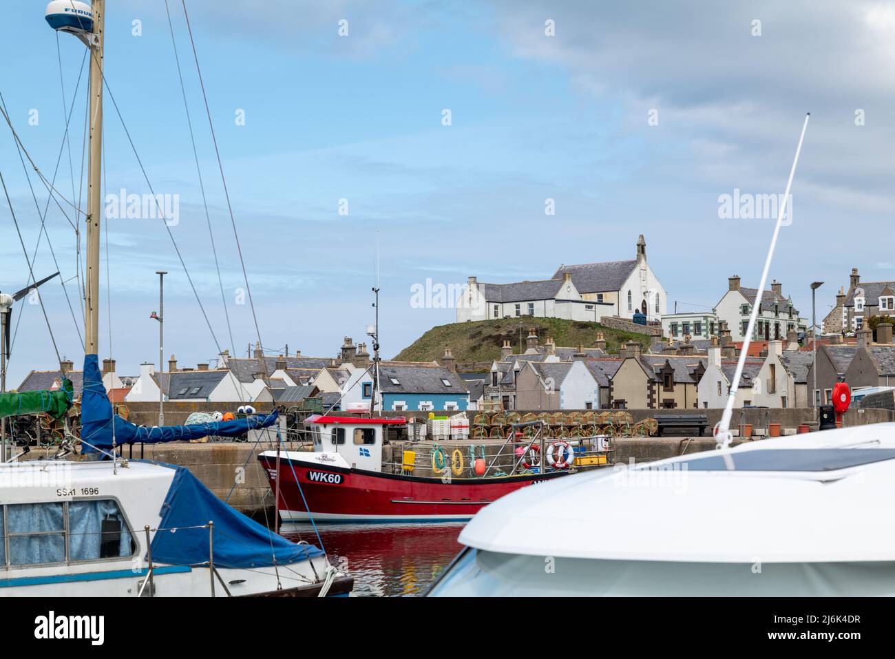 1 May 2022. Findochty, Moray, Scotland. This is a view of the Harbour ...