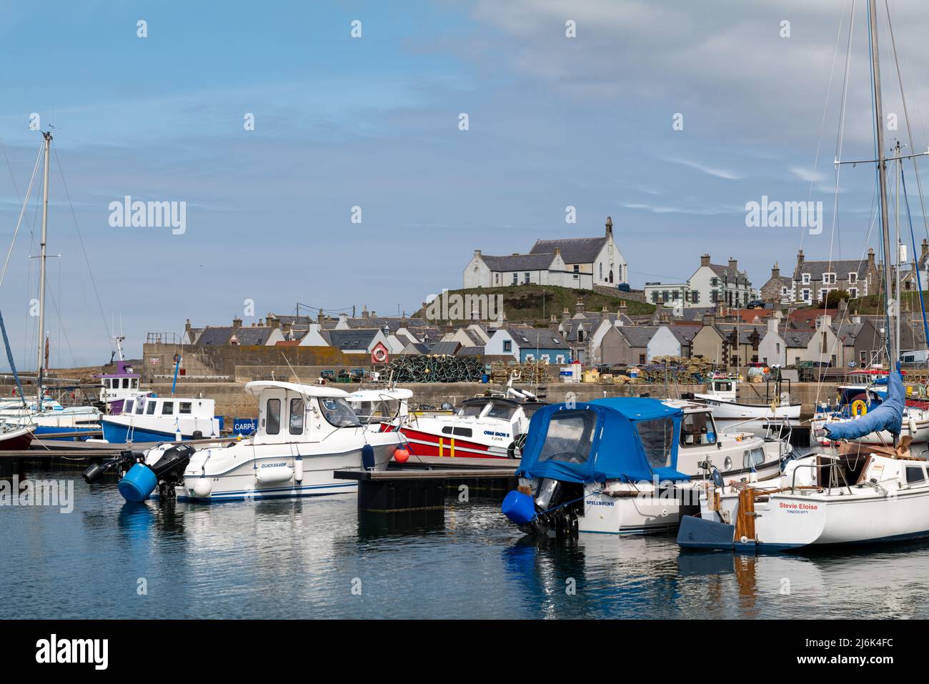 1 May 2022. Findochty, Moray, Scotland. This is a view of the Harbour ...