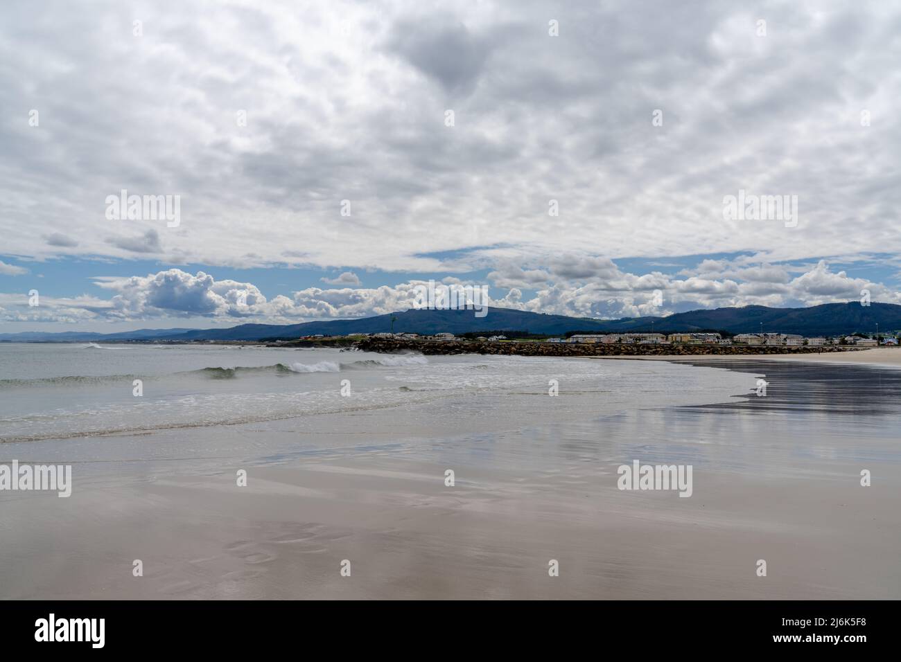 A view the Playa de Foz beach on the coast of Galicia Stock Photo - Alamy