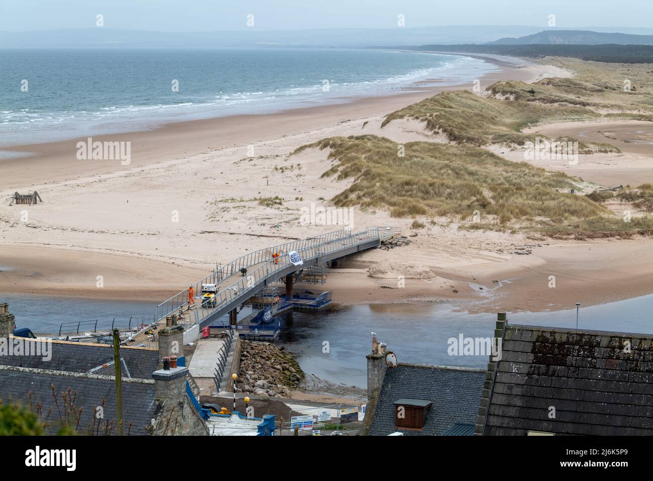 Lossiemouth, Moray, UK. 2nd May, 2022. This is the new footbridge ...