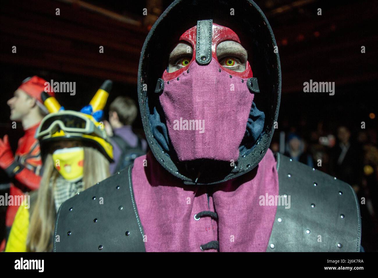Moscow, Russia. 2nd May, 2022. A man in a costume of Gothic II computer ...