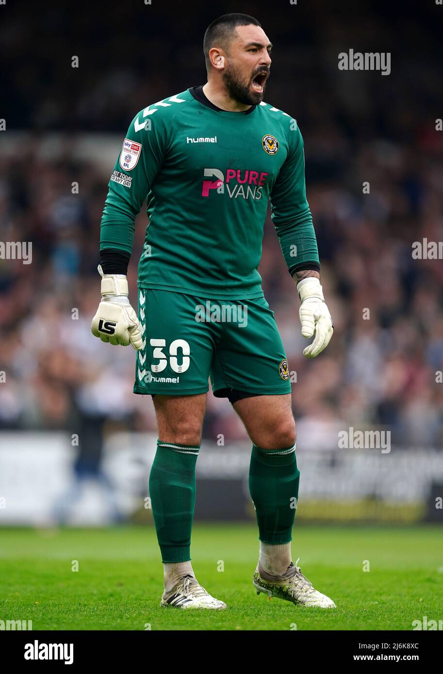 Newport County goalkeeper Nick Townsend during the Sky Bet League Two ...