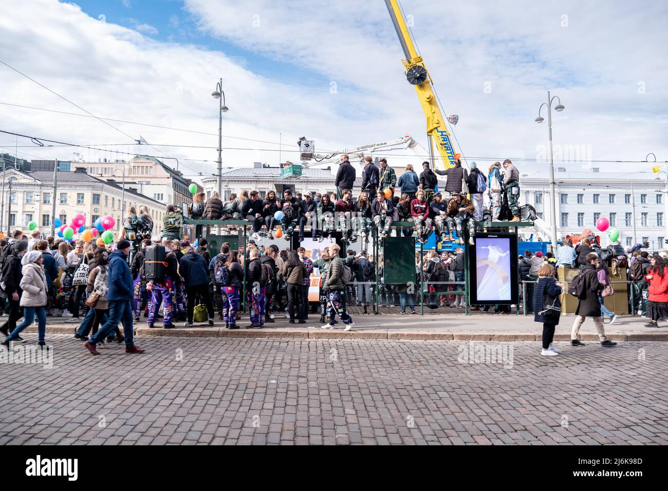 Finnish students celebrate Vappu in Helsinki, Finland Stock Photo - Alamy