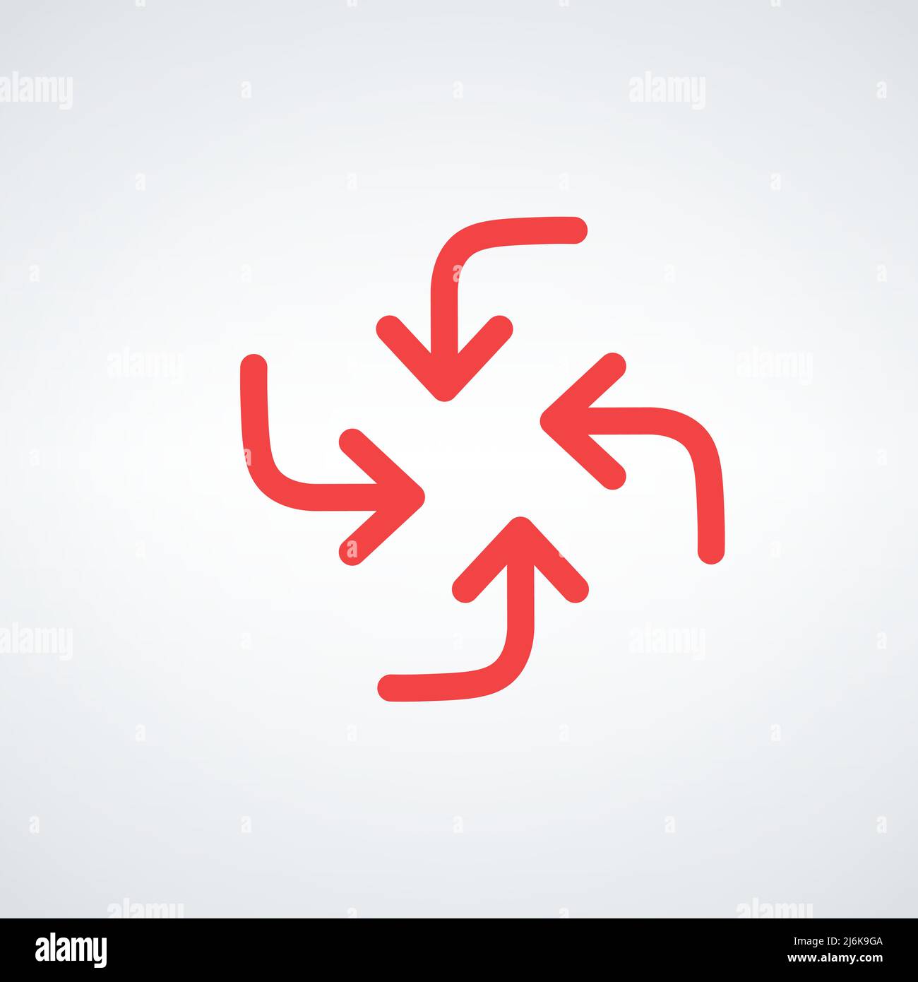 Arrow and point symbolising Concentration icon , Stock vector ...