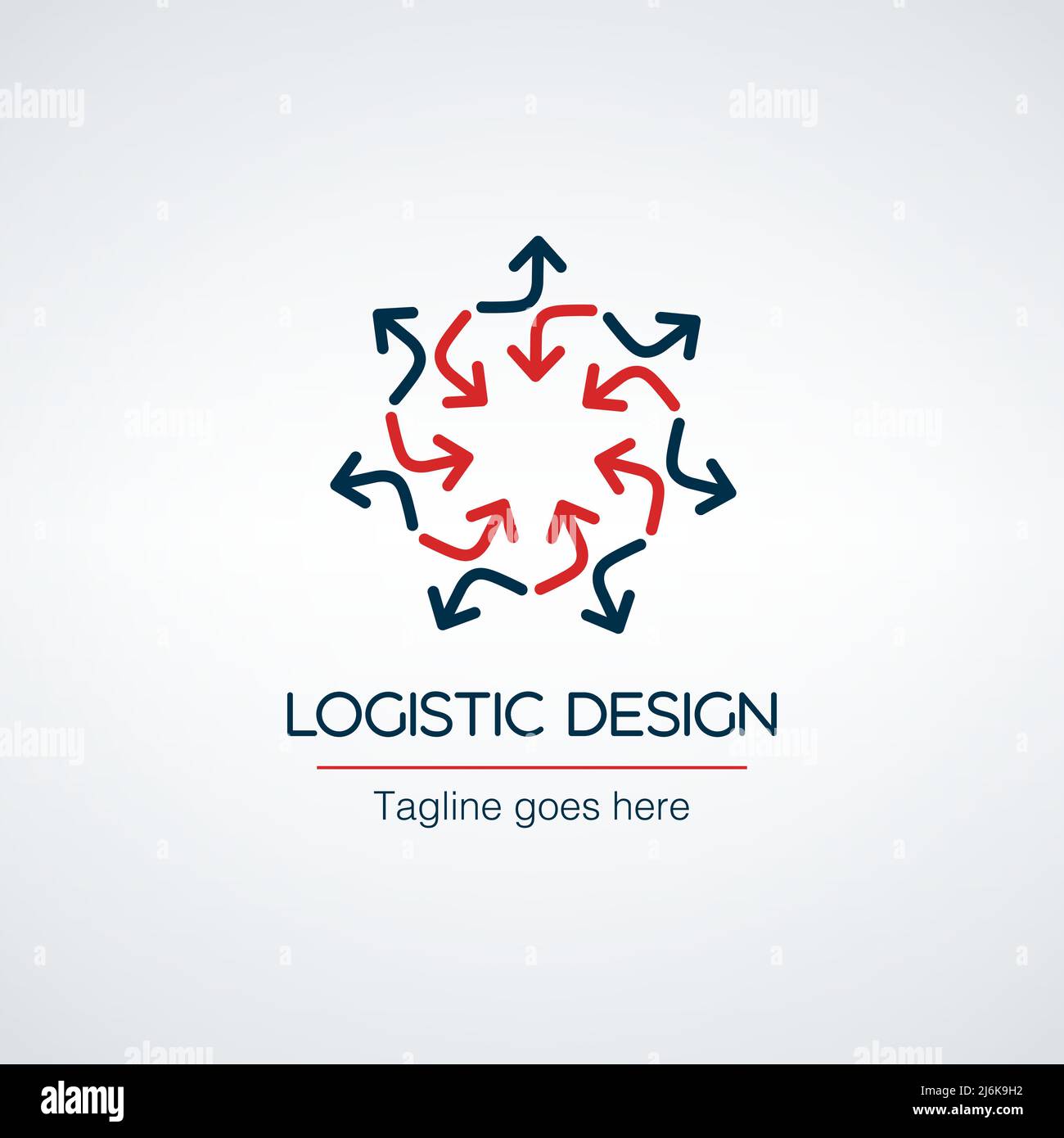 Spreading outward arrows icon. Distribution arrows logo design template ...