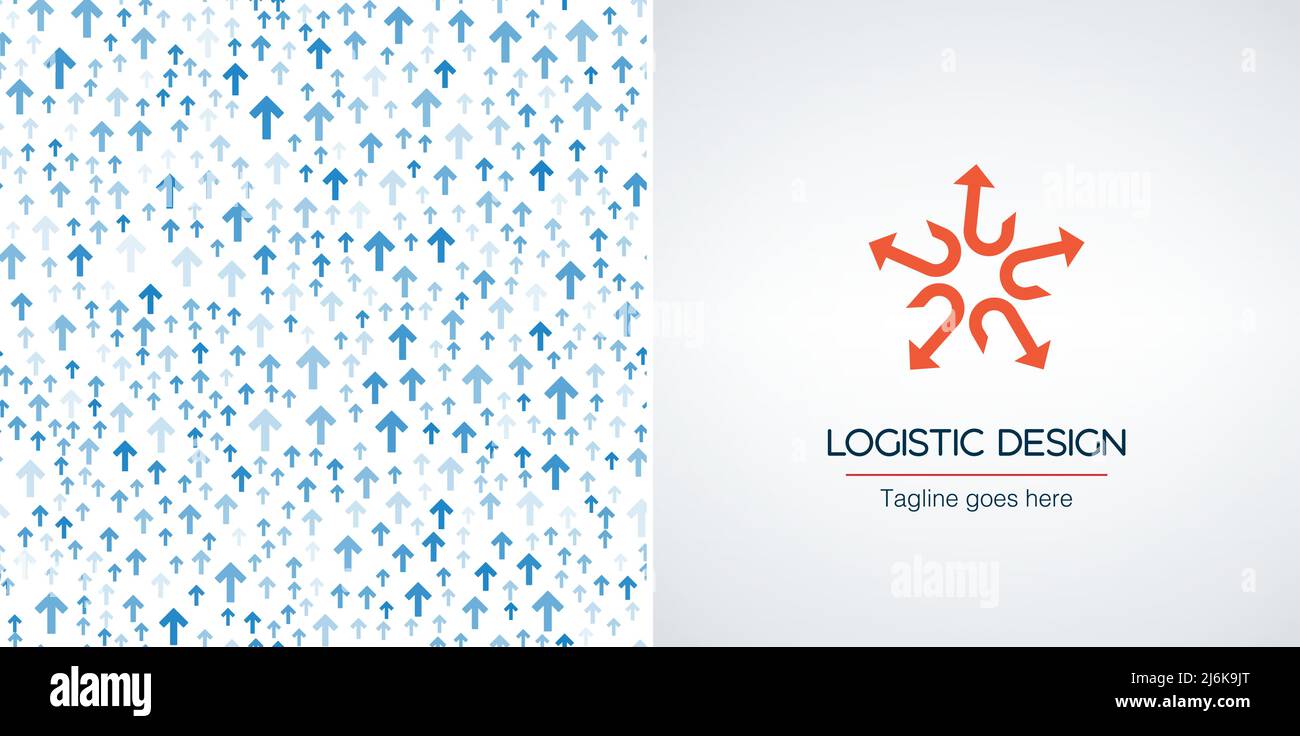 Spreading outward arrows icon. Distribution arrows logo design template ...