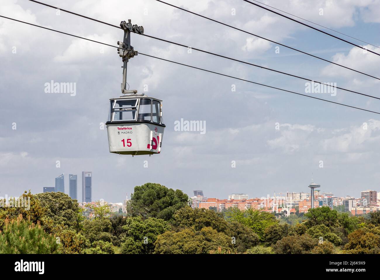 Views from the Cable car or Teleferico in Madrid. Giving clients ...