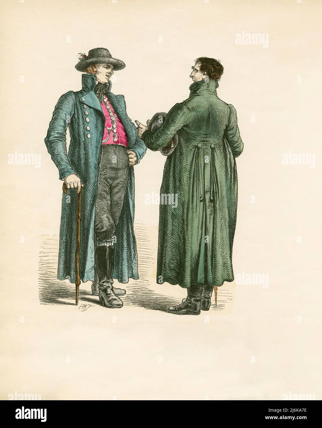Two Men in German Folk Attire, Starnberg and Vicinity, Late 19th ...