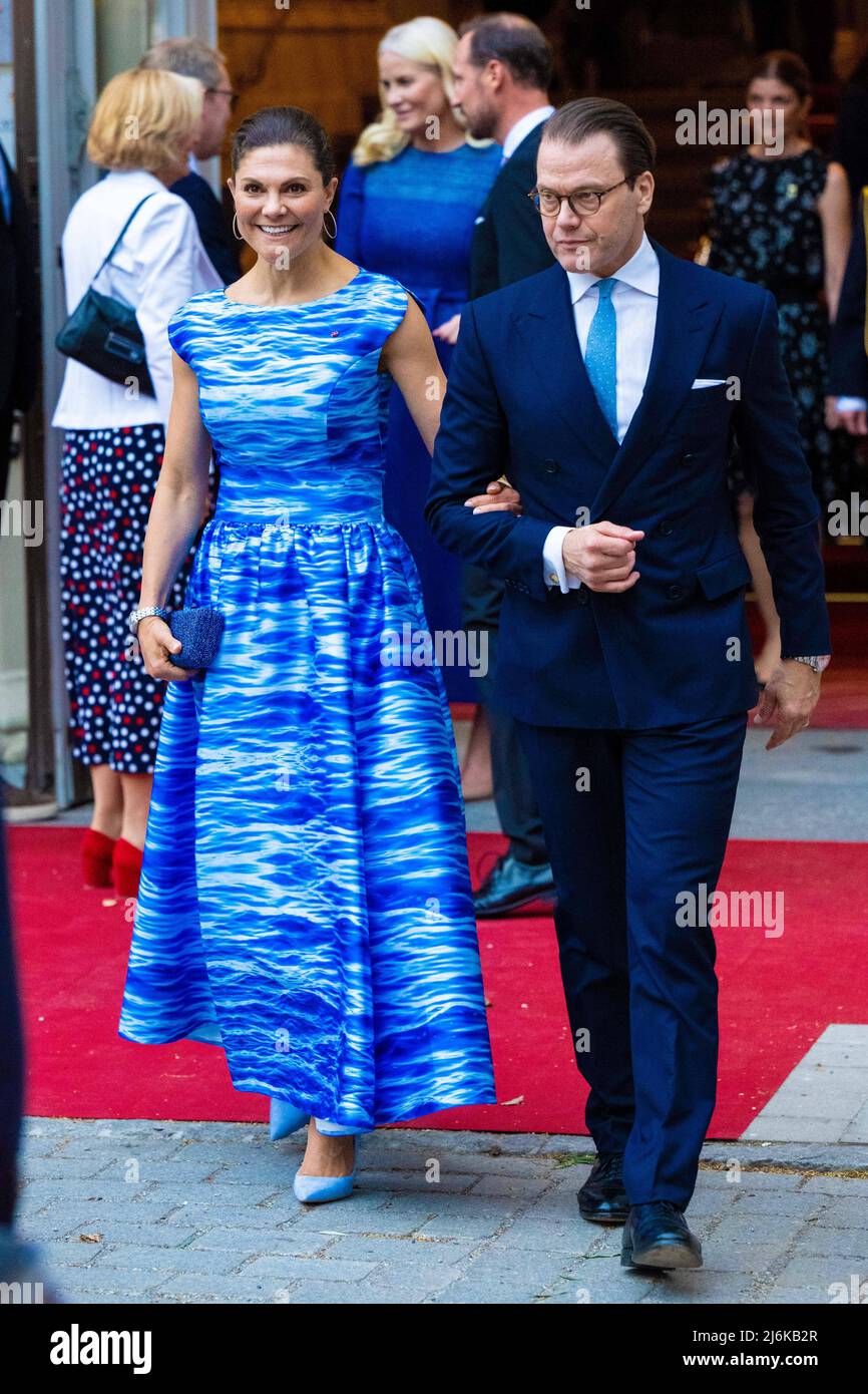 Crown Princess Victoria and Prince Daniel of Sweden during a visit to ...