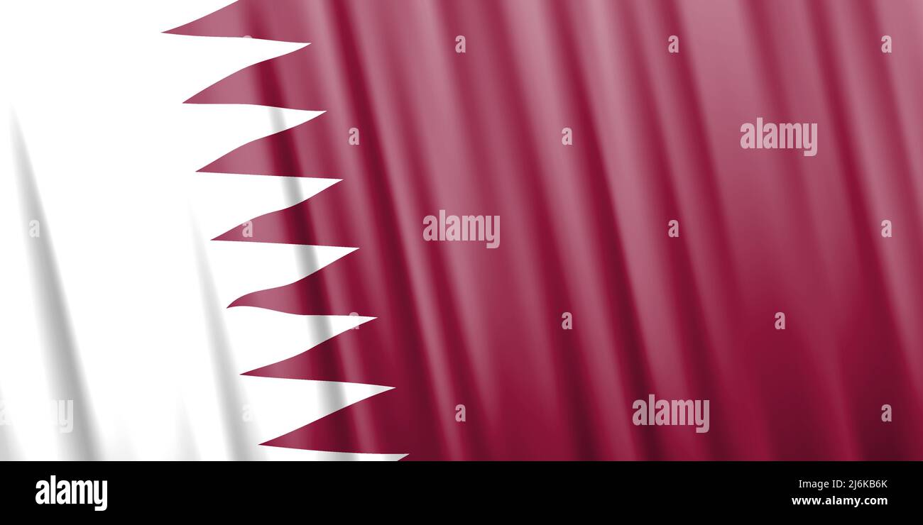 Wavy vector flag of Qatar Stock Vector Image & Art - Alamy