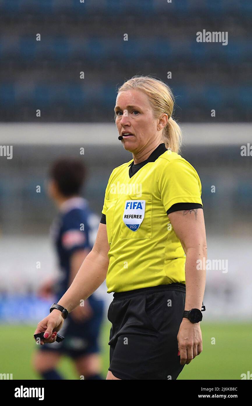 Linkoping, Sweden, May 2nd 2022, Referee Sara Persson during the game ...