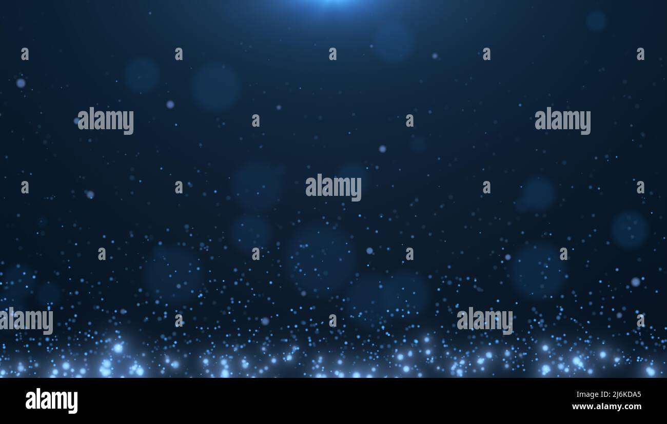 Abstract looping background of round particles rising up. 3d render ...