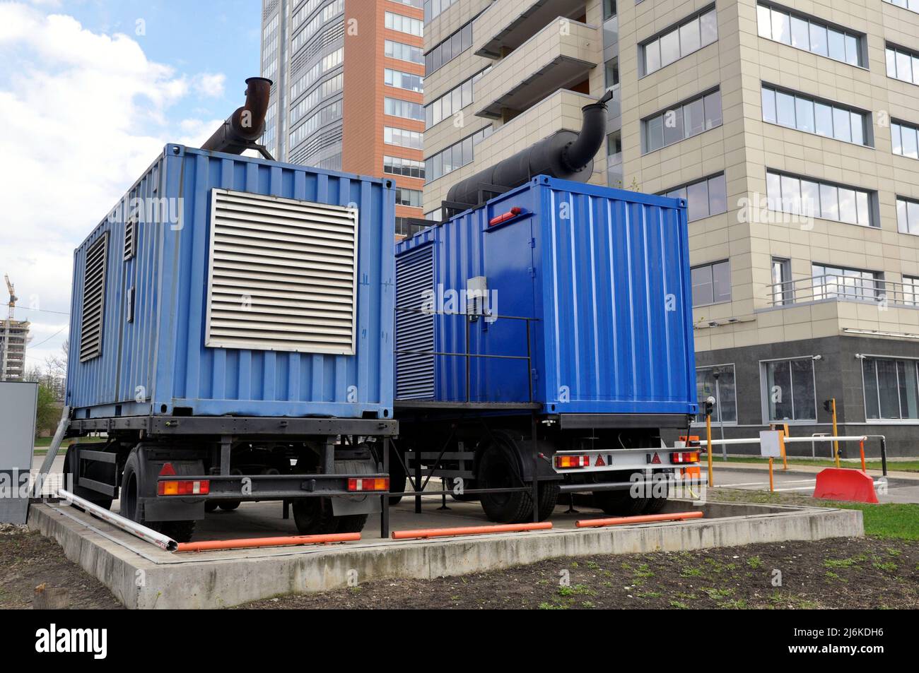 Industrial mobile diesel generator. Backup generator, trailer ...
