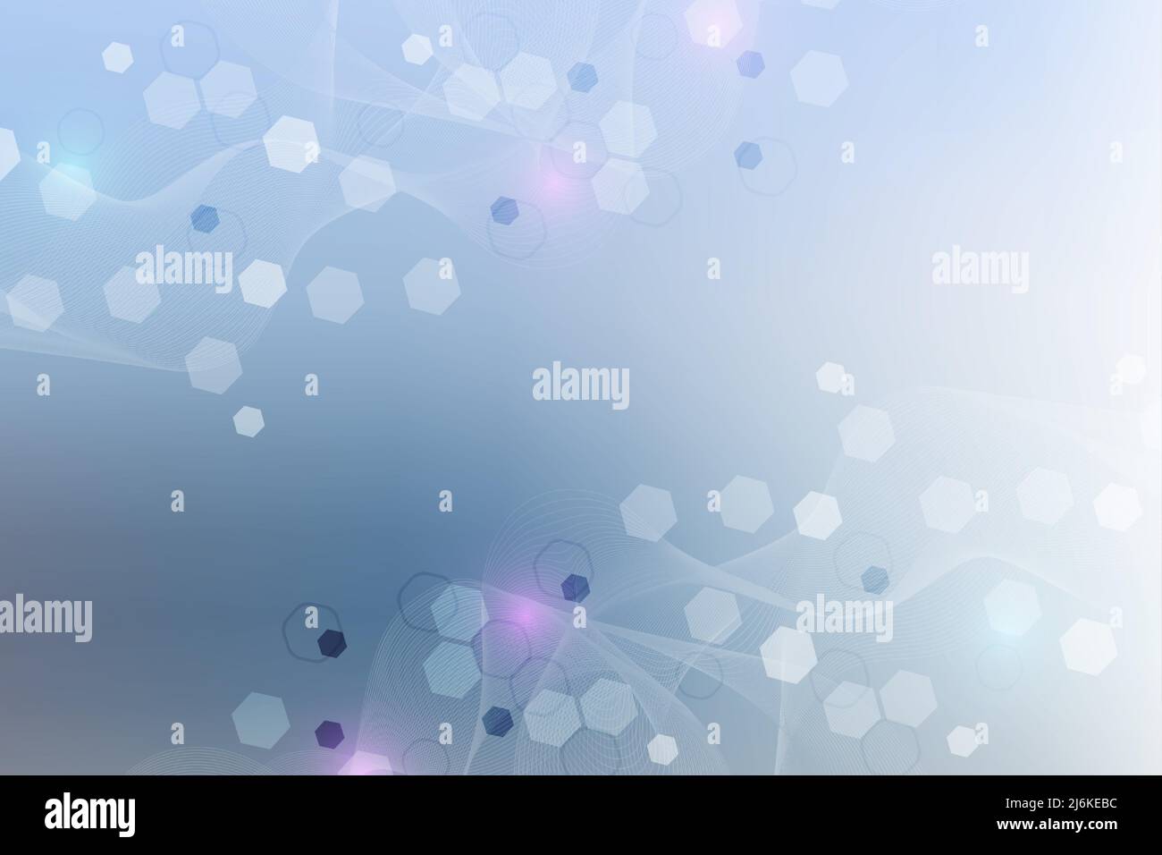 Science Network Pattern Connecting Lines And Dots Technology Hexagons