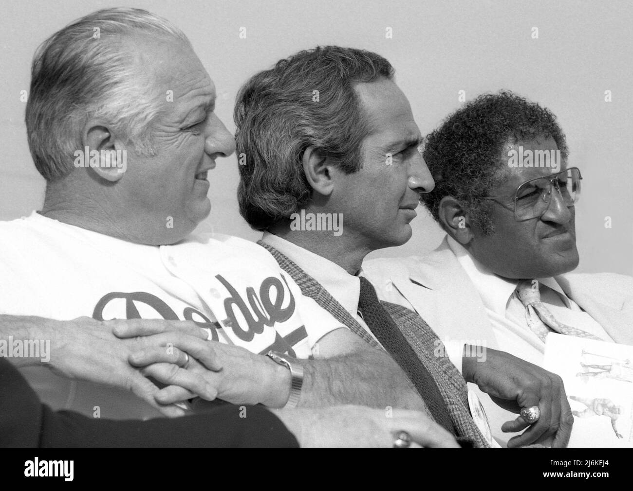 Representatives of the Dodgers, from left to right: Tom Lasorda, Sandy ...