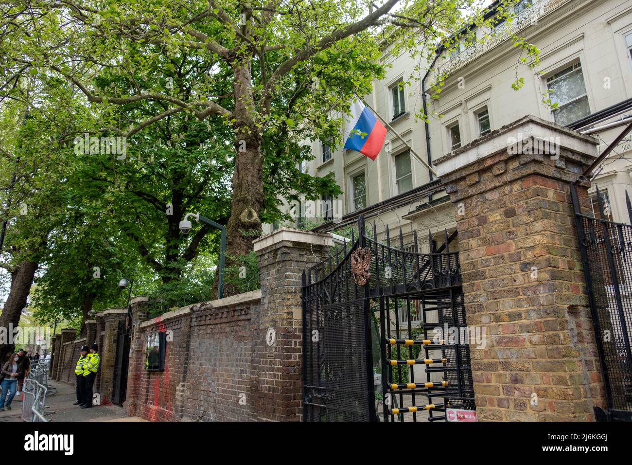 London- April 2022: Russian Embassy building in Kensington Stock Photo ...
