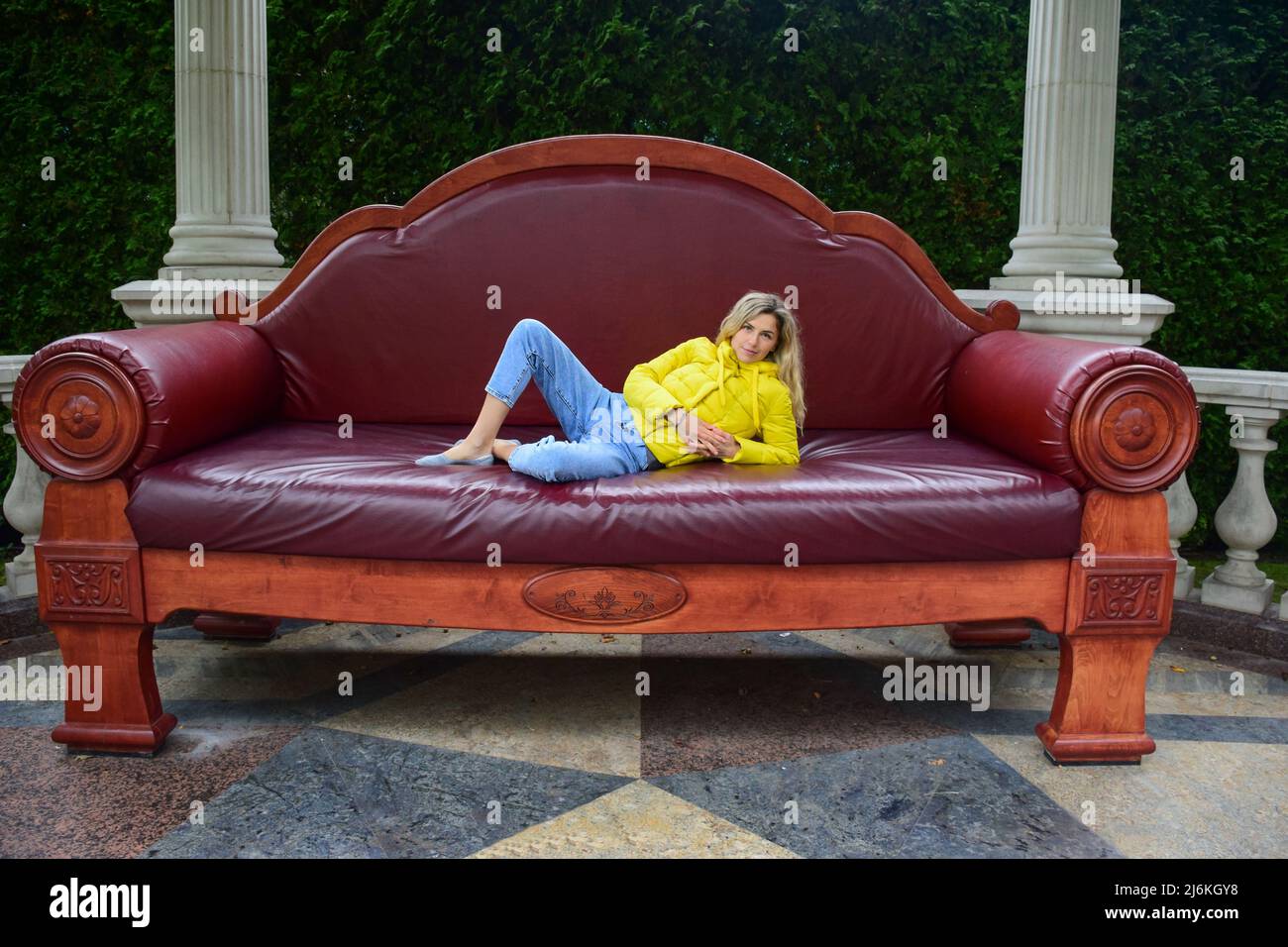 Young giant woman sitting on hi-res stock photography and images - Alamy