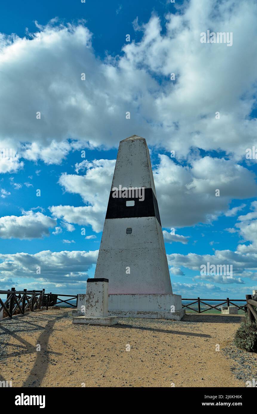 Geodetic Marker in the Castle of Aljustrel. Alentejo, Portugal Stock ...