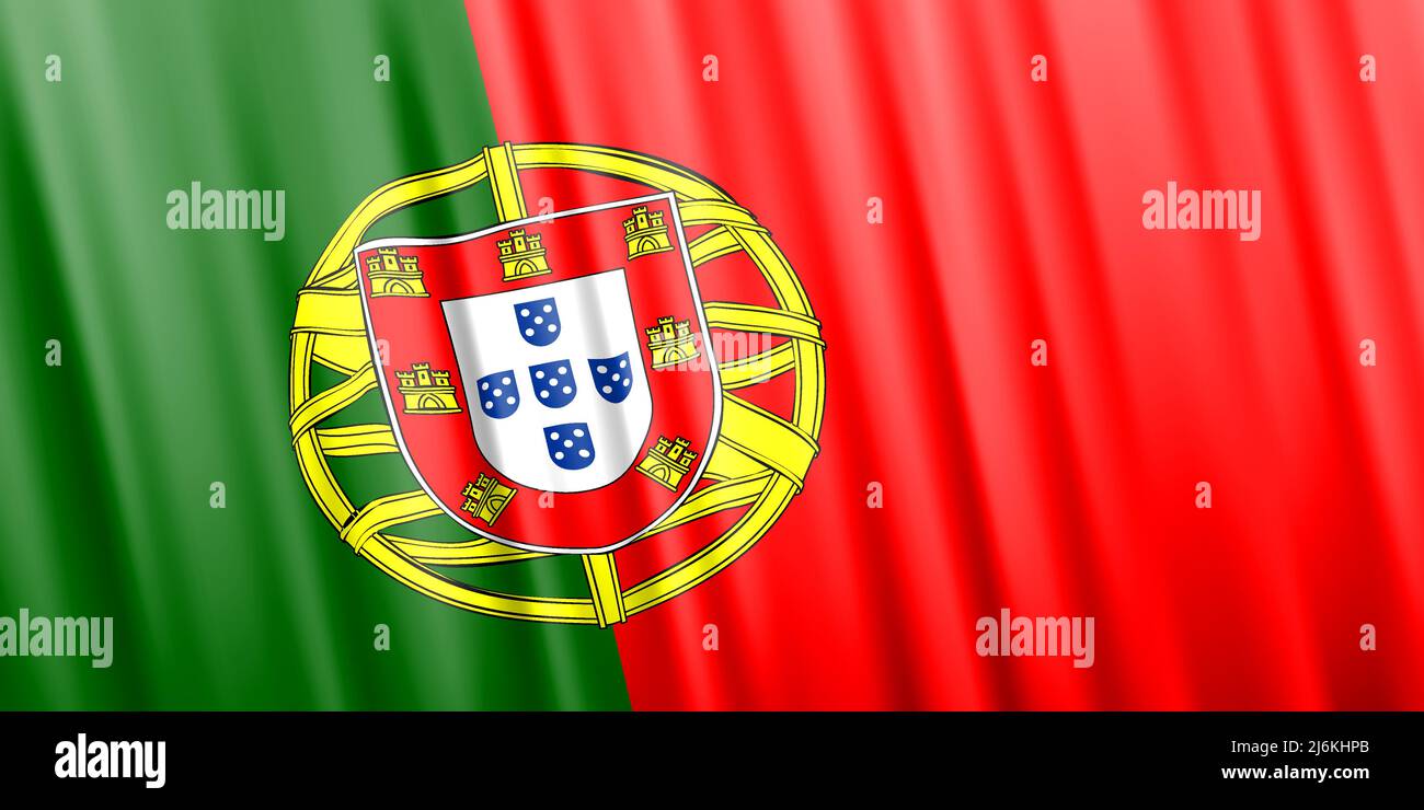 Wavy vector flag of Portugal Stock Vector Image & Art - Alamy