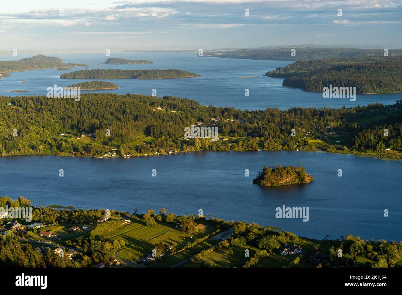 Amazing View from the Top to Mount Erie Stock Photo - Alamy