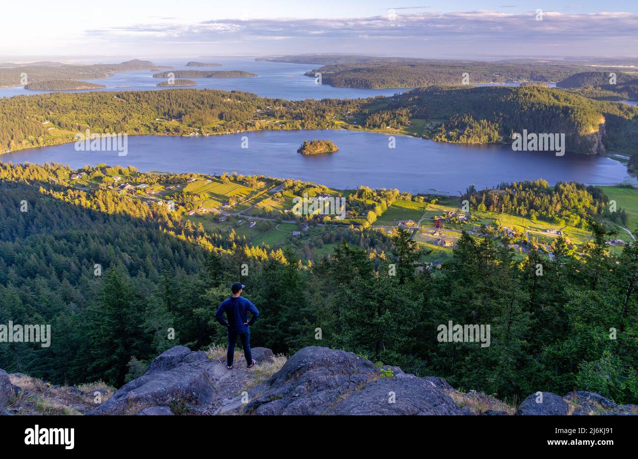 Amazing View from the Top to Mount Erie Stock Photo - Alamy