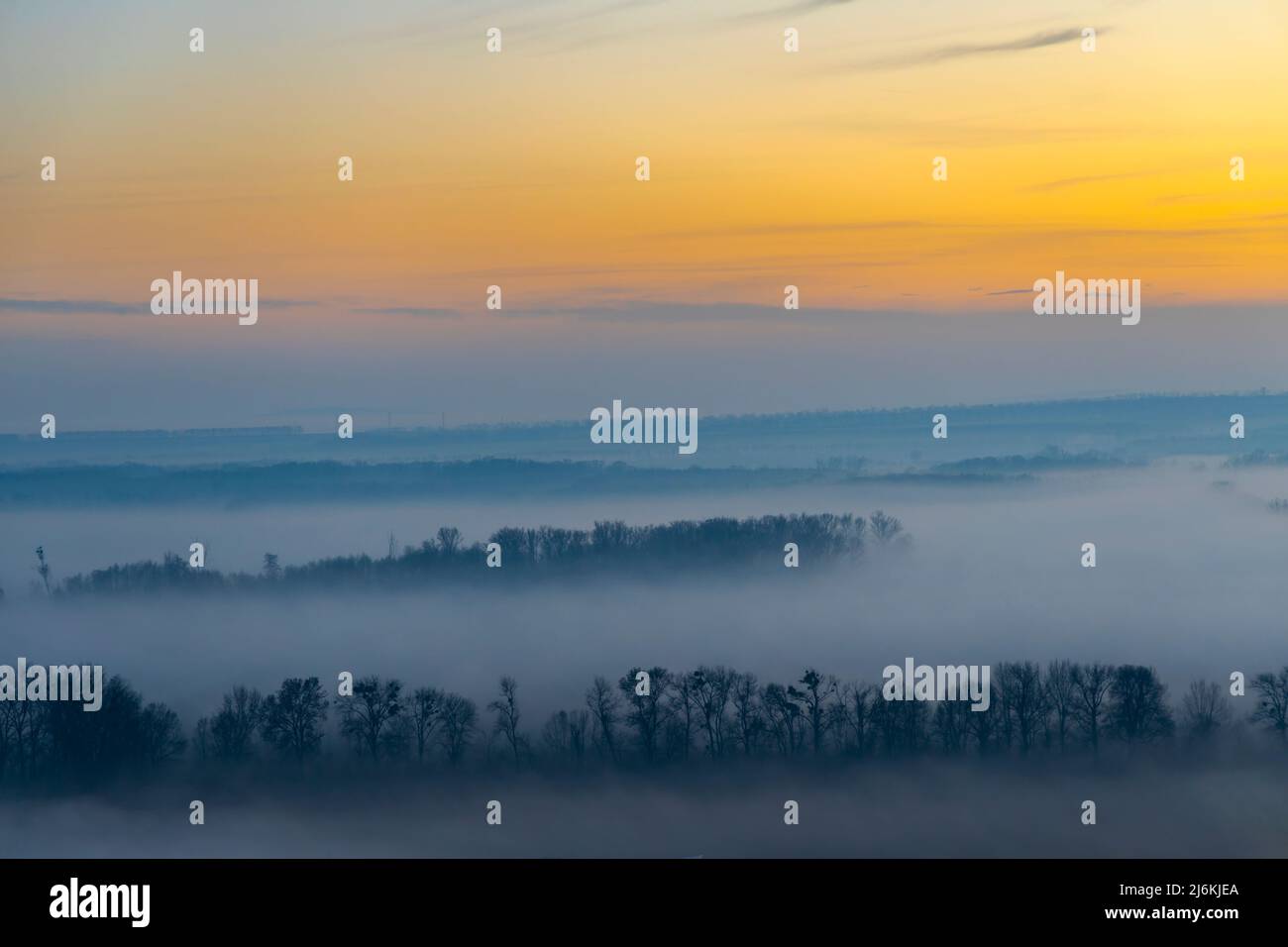sunset over Palava, Southern Moravia, Czech Republic Stock Photo - Alamy