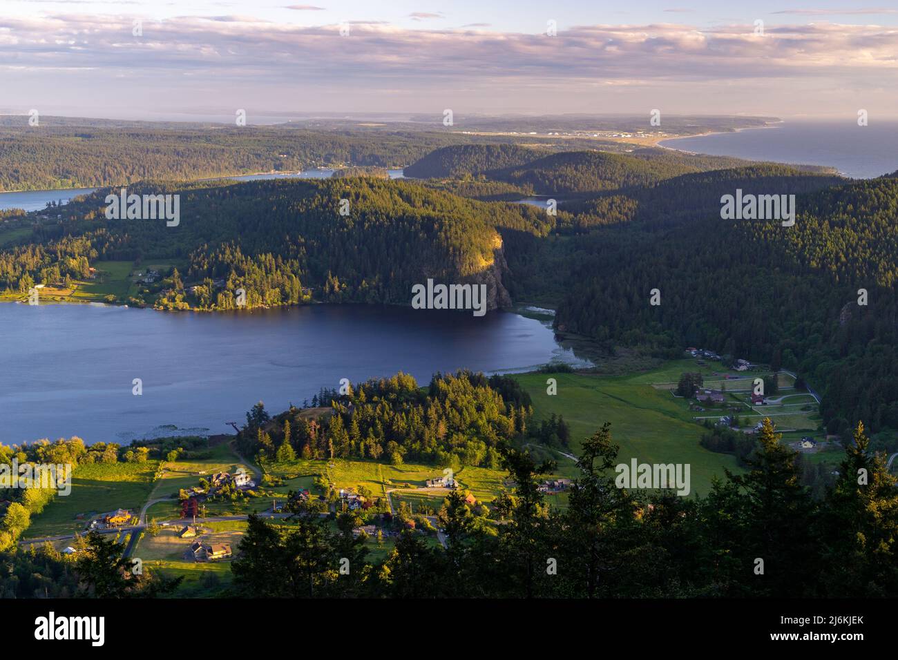 Amazing View from the Top to Mount Erie Stock Photo - Alamy