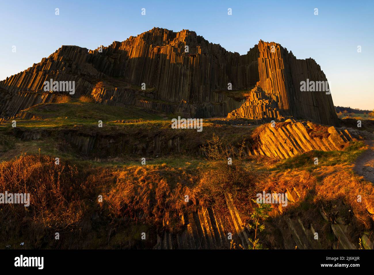 Polygonal structures of basalt columns, natural monument Panska skala ...