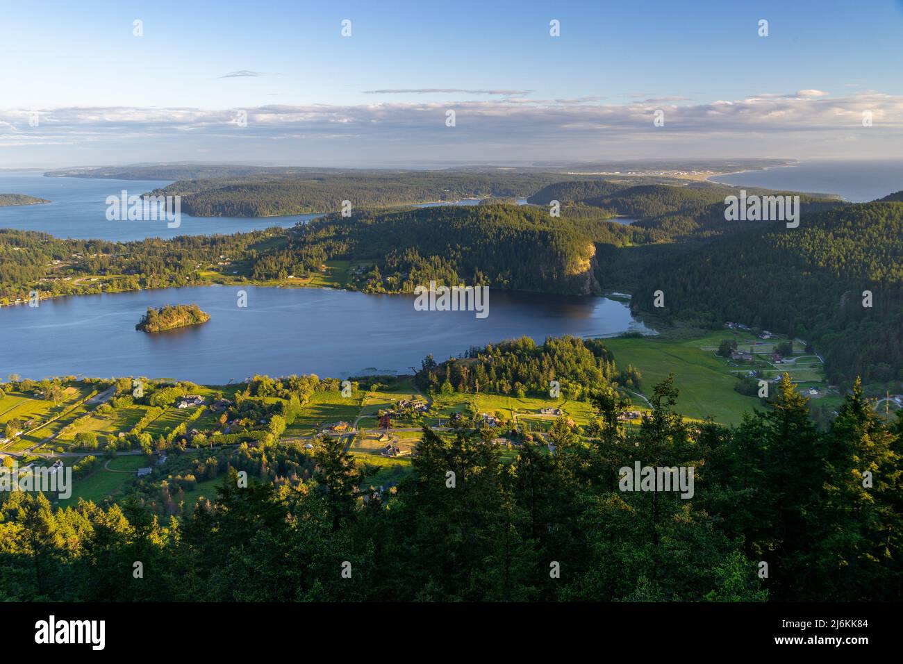 Amazing View from the Top to Mount Erie Stock Photo - Alamy