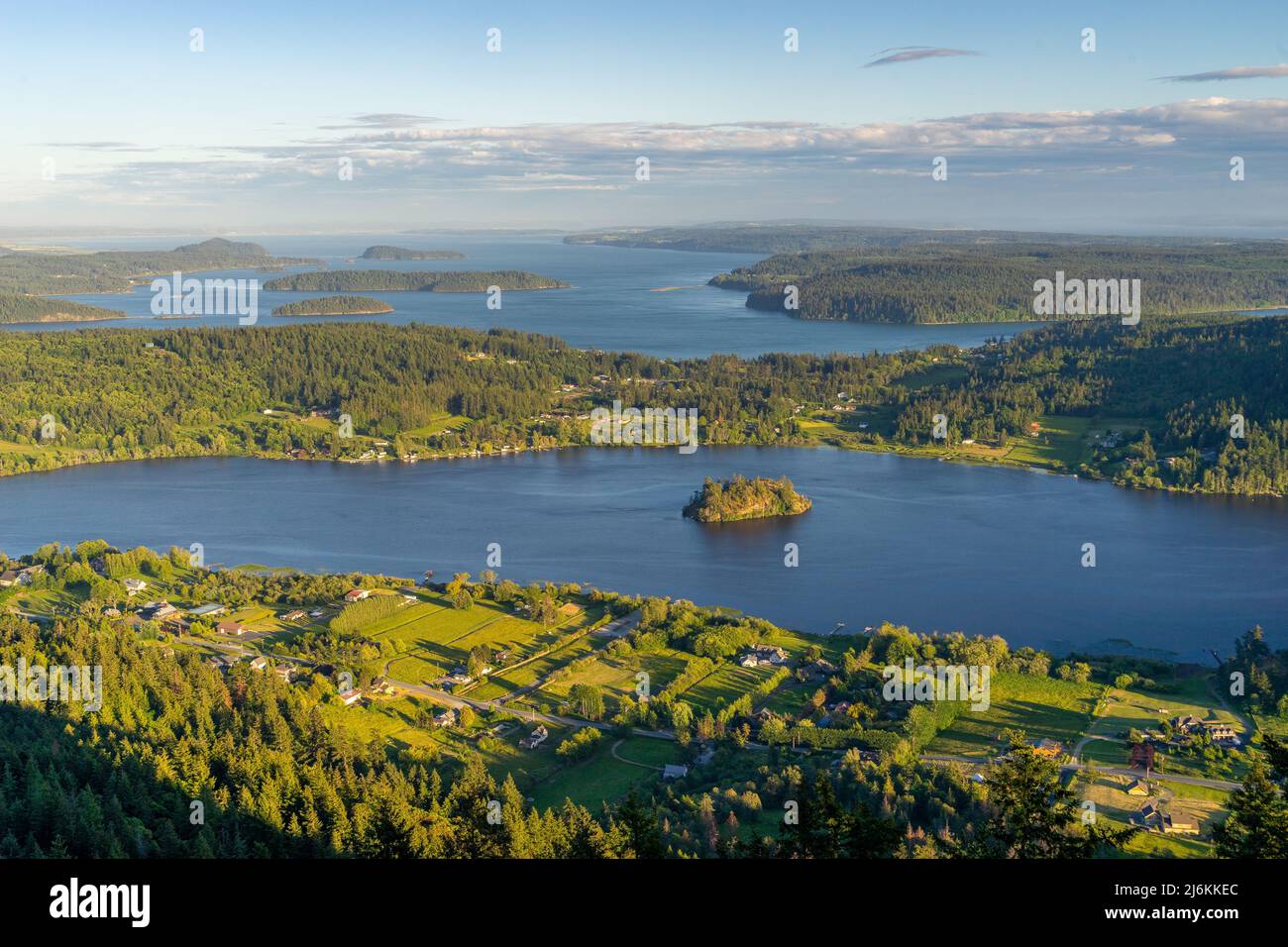 Amazing View from the Top to Mount Erie Stock Photo - Alamy