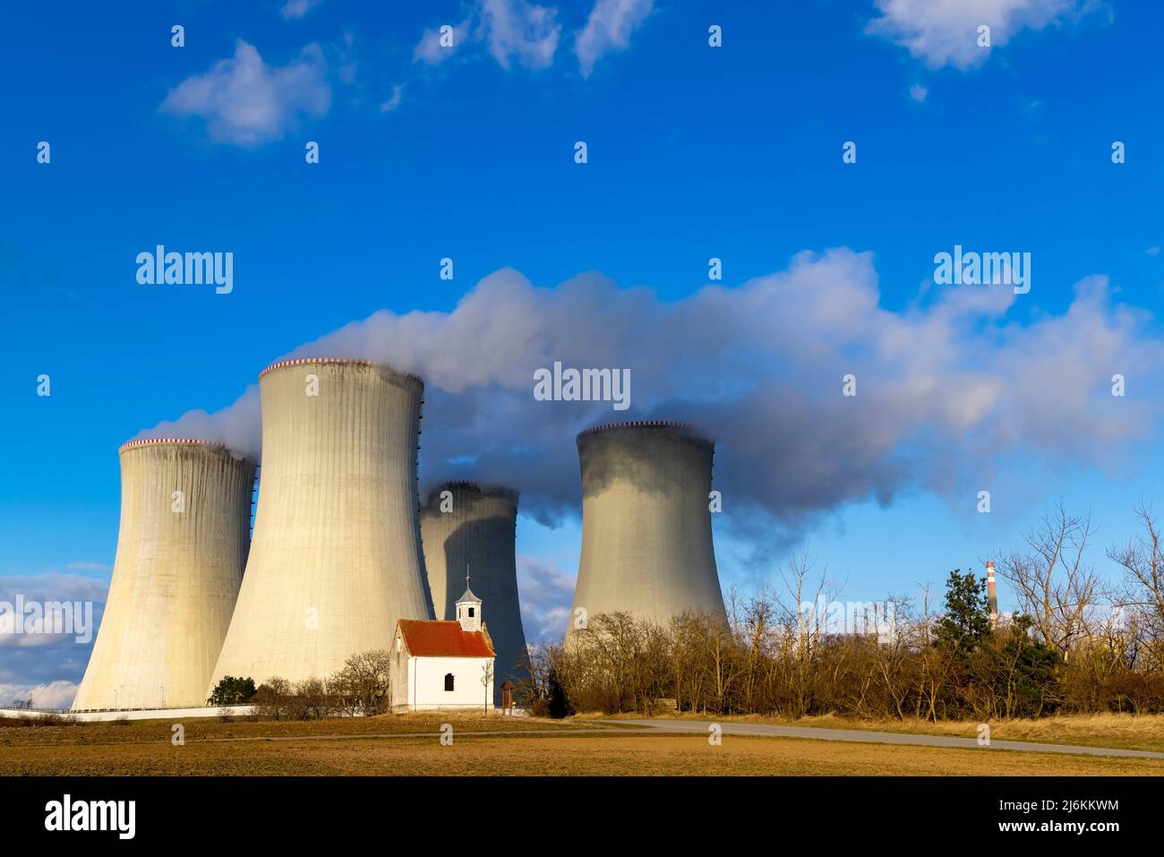 Nuclear power station Dukovany, Vysocina region, Czech republic Stock ...