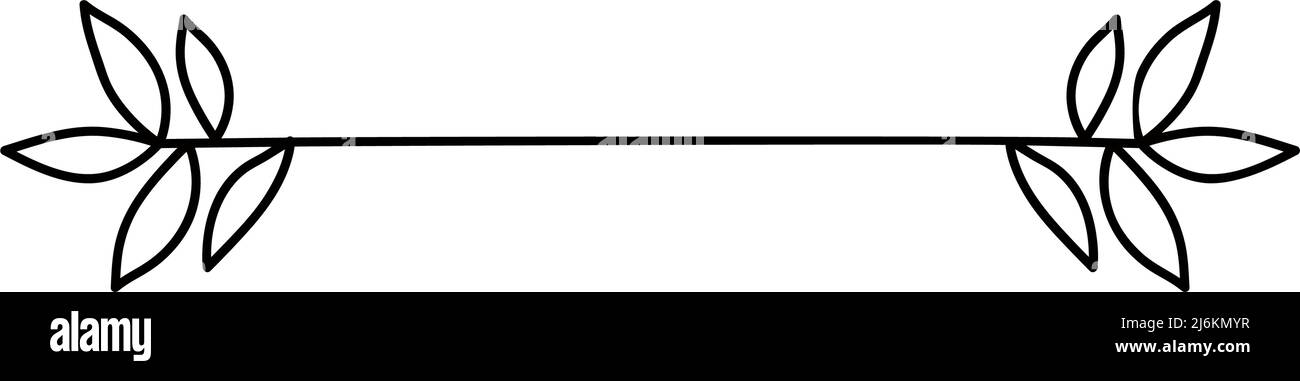 leaves divider design Stock Vector Image & Art - Alamy