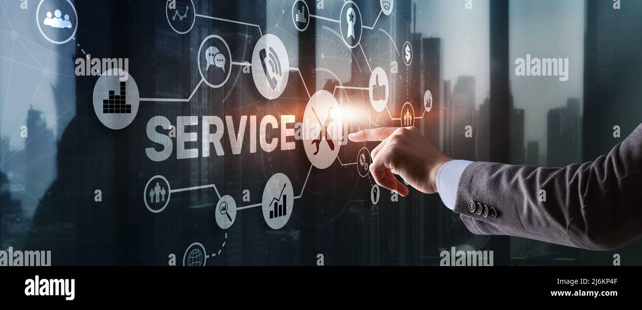 Technical Service Business Technology Internet Concept. 3D icons Stock ...