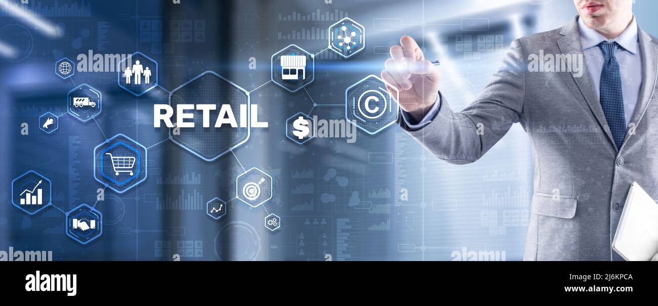 Retail concept marketing channels E-commerce Shopping automation on ...