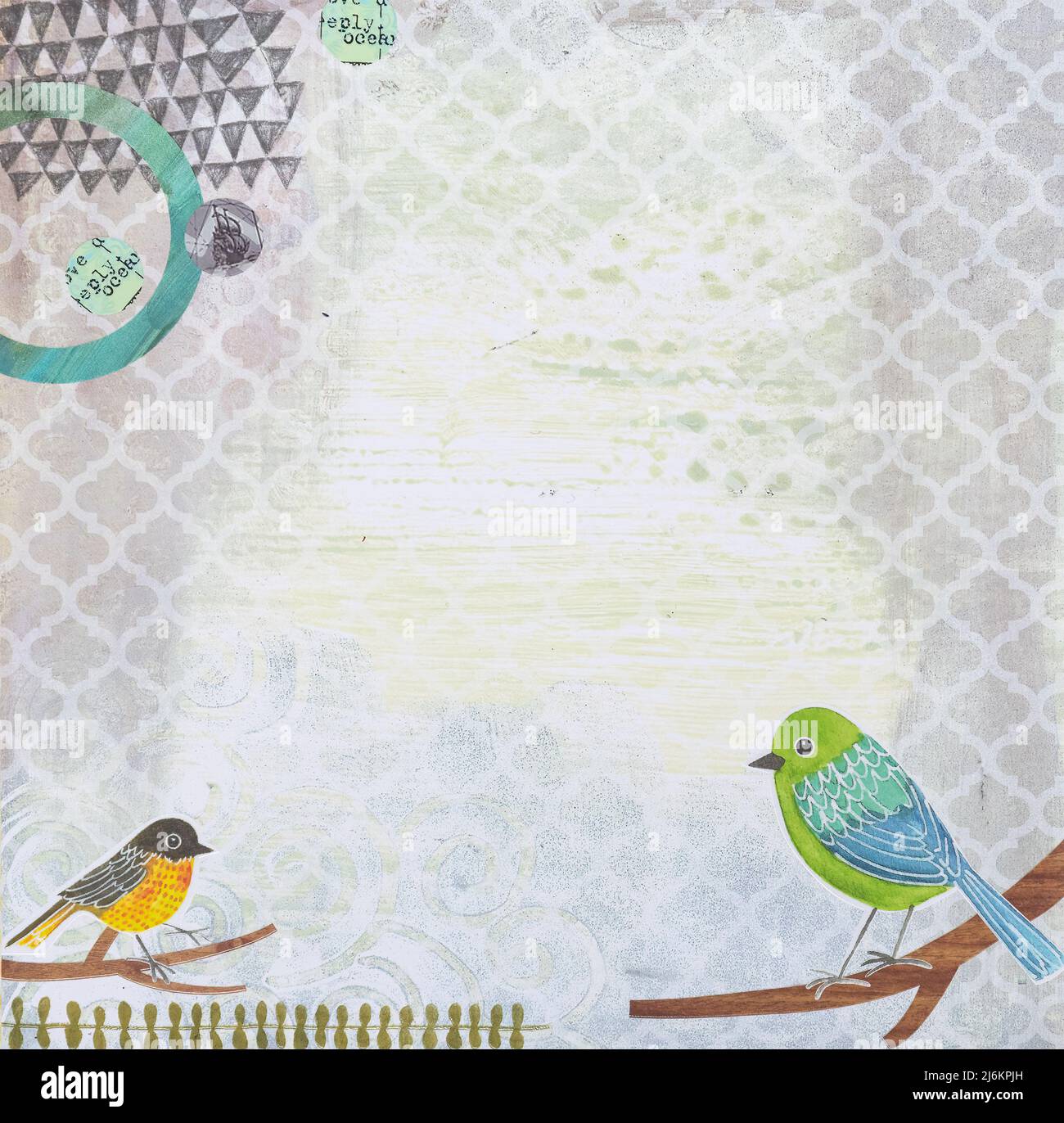 Abstract grunge effect background bird theme Stock Photo - Alamy