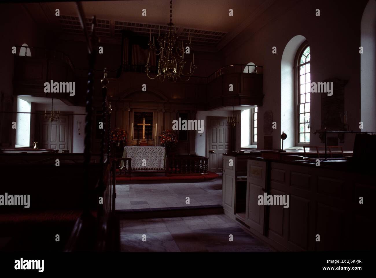 Williamsburg, VA. U.S.A. 9/1987. Bruton Parish Church of Colonial ...