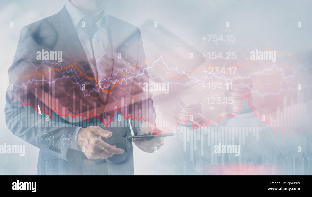 Stock market graph and candlestick. Abstract finance background Stock ...